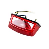 China YBR125 Motorcycle Tail Light Assembly Red Shell Dual Function Motorcycle Rear Light for sale