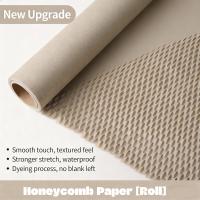 Quality 50cm X 100m Honeycomb Paper Sheet Brown Wrapping Paper Sustainable Packing Kraft for sale