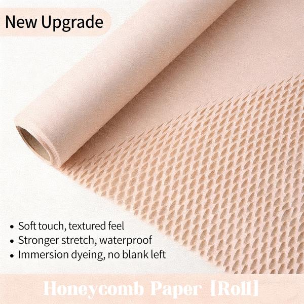 Quality 10m Pink Bubble Cushioning Wrap Roll Protective Brown Kraft Paper Roll for sale
