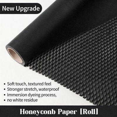 China Black Honeycomb Paper Sheet Protective Packaging Cushioning Wrap Soft Touch for sale