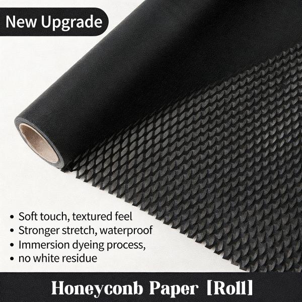 Quality Black Honeycomb Paper Sheet Protective Packaging Cushioning Wrap Soft Touch for sale