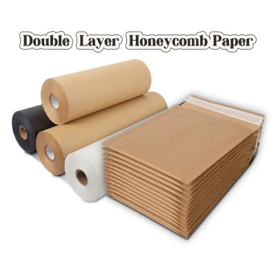 China Double Layer Honeycomb Paper Bag 240GSM Crush Resistant Honeycomb Padded Mailer for sale