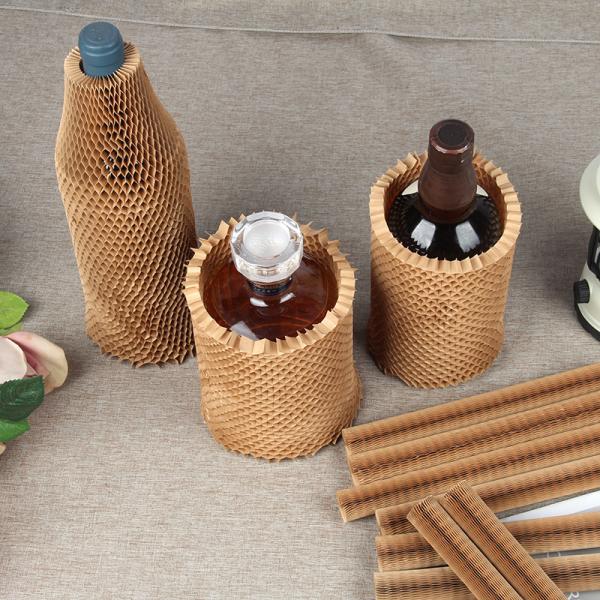 Quality Brown Honeycomb Paper Sleeve 50GSM 30CM 1cm Honeycomb Cell Clear for sale