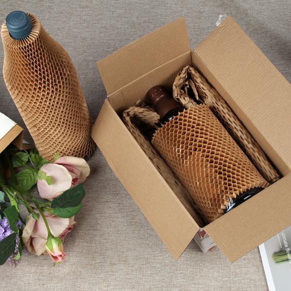Quality Brown Honeycomb Paper Sleeve 50GSM 30CM 1cm Honeycomb Cell Clear for sale