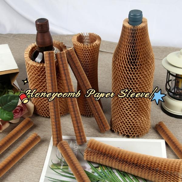 Quality Brown Honeycomb Paper Sleeve 50GSM 30CM 1cm Honeycomb Cell Clear for sale