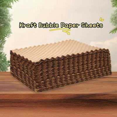 China Eco Friendly  Bubblesheets 80g/Sqm2 Brown Brown Paper Bubble Wrap Packaging for sale