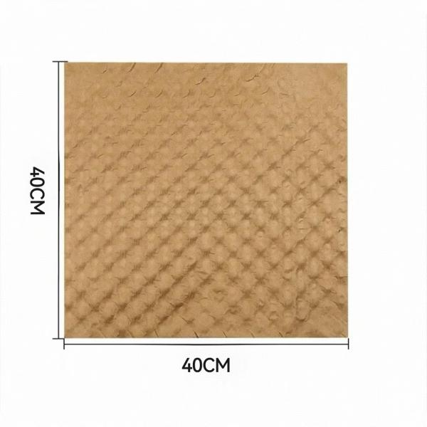 Quality 40x40cm Double Bubble Sheet Reusable Kraft Backed Bubble Wrap For Fragile for sale