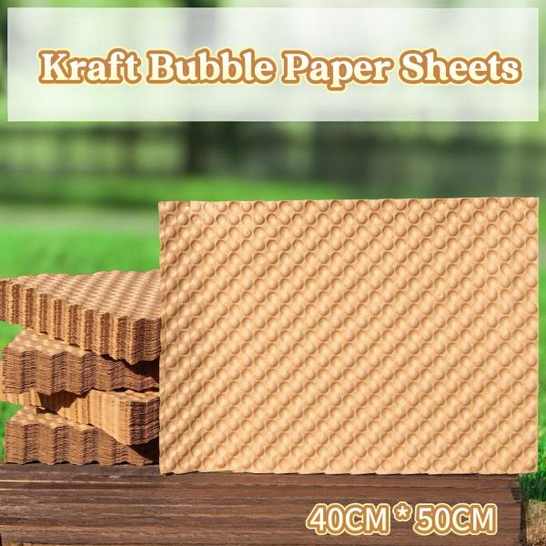Quality 40 X 50cm Buffer Paper Eco Paper Bubble Wrap For Mailers Plastic Free Cushioning Sheets for sale