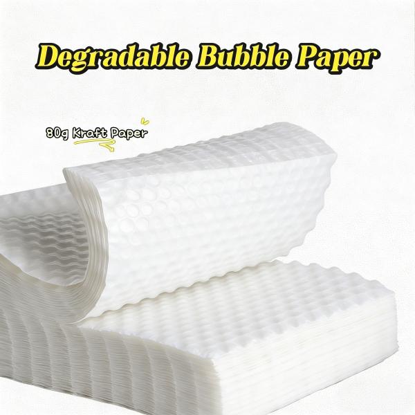 Quality Recyclable Kraft Bubble Wrap Fragile Shipments White Bubble Sheet Board for sale