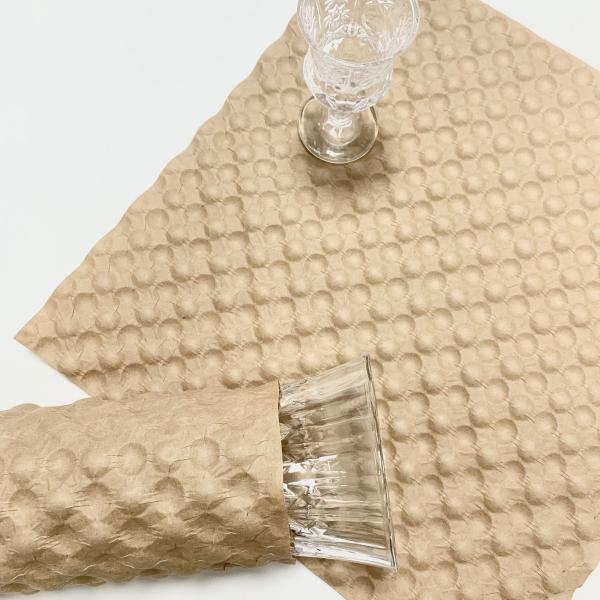 Quality 30cm x 20m Brown Kraft Bubble Paper Roll 80GSM 1000pic Protective Wrap for sale