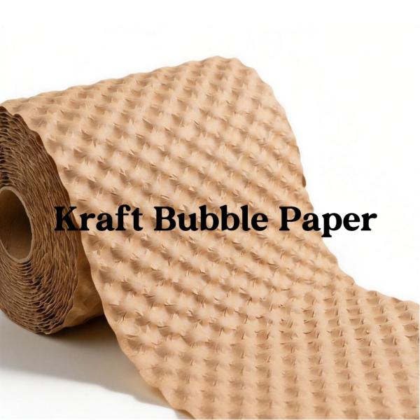 Quality Brown 80GSM Bubble Paper Roll 50m Heavy Duty Brown Wrapping Paper for sale