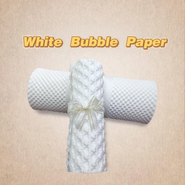 Quality White Bubble Paper Roll 30cm X 10m 80GSM Kraft Bubble Wrap Roll  Lightweight Packing for sale