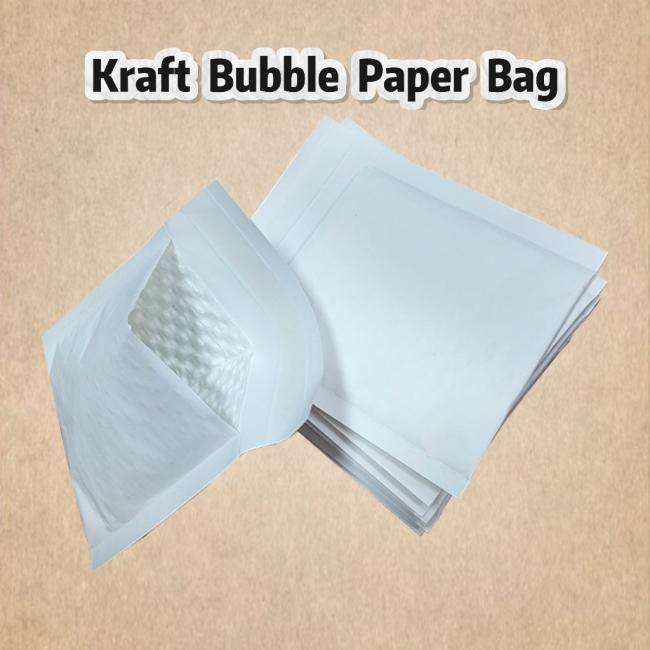 White bubble wrap bag product showcase