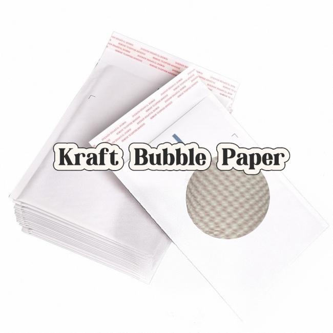 Double-layer white bubble paper bag showcasing premium packaging design