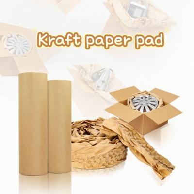 China Double Layer Buffer Paper 14 X 100cm Kraft Brown Paper Pad 70GSM for sale