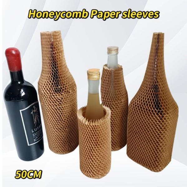 Quality 50cm Honeycomb Paper Sleeves Customized Brown Sleeve For Furniture Legs for sale