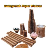 Quality 85cm 50gsm Honeycomb Paper Sleeve 90 Ply Paper Sleeve Packaging For Rolled for sale