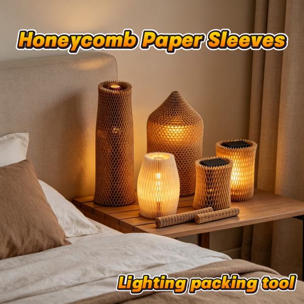 Quality Custom Honeycomb Paper Sleeves For Lighting Fixtures 50gsm Paper Sleeve Protectors for sale