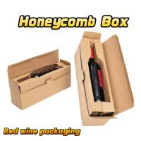 Quality Single Honeycomb Box Wine Bottle Crush Resistant Corrugated Packaging Box For for sale