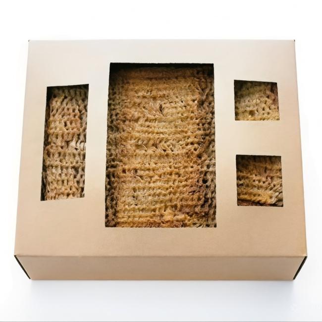 Honeycomb box with skincare products displayed