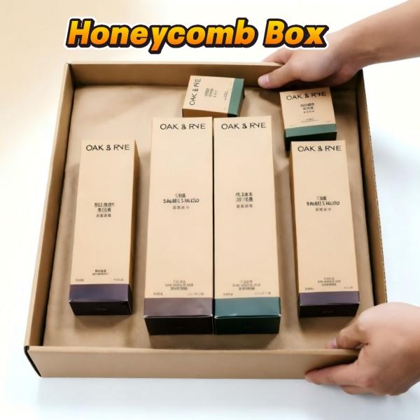 Quality Skincare Honeycomb Box  Lotion Bottles  Custom Cardboard Boxes For Serums for sale