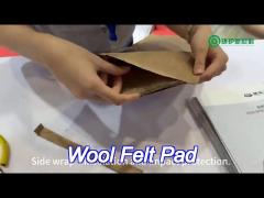 wool felt paper pad 265x1080mm – long strip for edge protection & wrapping