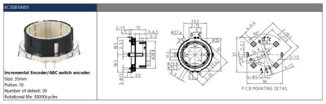 High Precision Angle Encoder with Magnetic Shaft Sensor