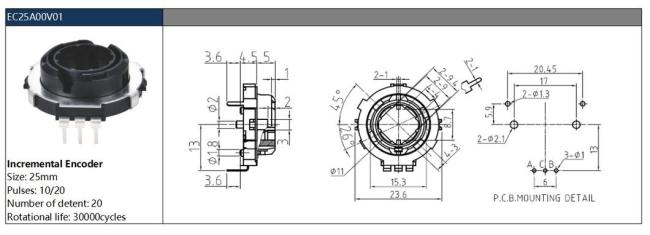 Analog Signal Magnetic Encoder with Hollow Shaft Design