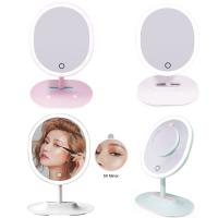 China Professional Vanity Touch Sensor Switch Single Sides Oval Shaped Soft Led Lights Make Up Table Mirror for sale
