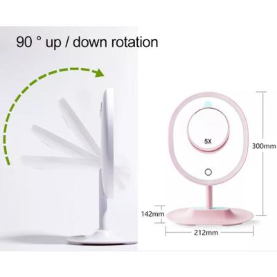 Cina Specchio di trucco delle vendite all'ingrosso con lo specchio da tavolino molle del LED Ring Lights Touch Sensor Mirror in vendita