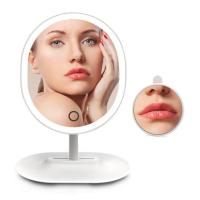 China Professional Vanity Touch Sensor Switch Single Sides Oval Shaped Soft Led Lights Make Up Table Mirror for sale