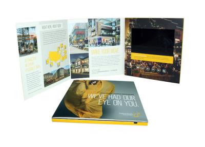 China Folded  Video Greeting Card , LCD Video Invitation Card For Play Videos / Photos / Musics for sale