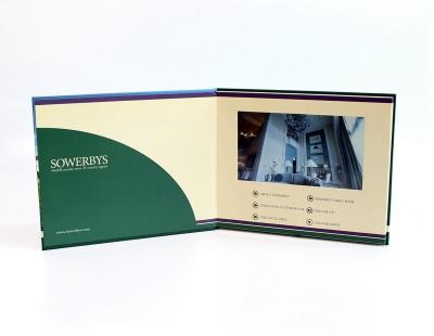 China Business Gift Video In Print Brochure 7 Inch Video Book Custom Printing Hardcover for sale