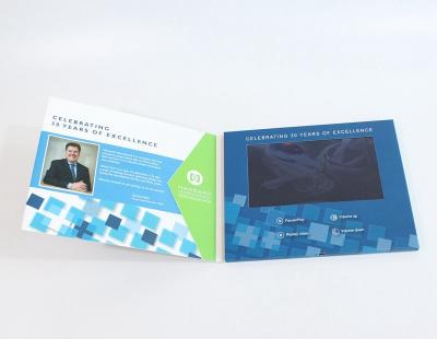 China Matt Lamination LCD Video Brochure Card Memory Flash And Custom Dimensions for sale