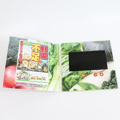 China Custom Digital Lcd Video Business Cards IPS Full Angle Screen Video In Folder for sale