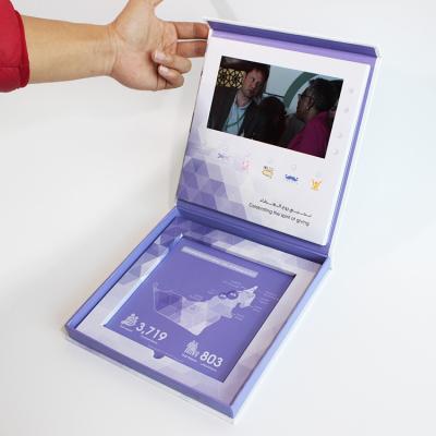 China business advertising electronic 4.3inch video booklet with USB cable , video brochure card for sale