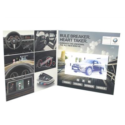 China 2018 VIF Promotion Gift Video Greeting Book Card Customised LCD Video Brochure For Customer for sale