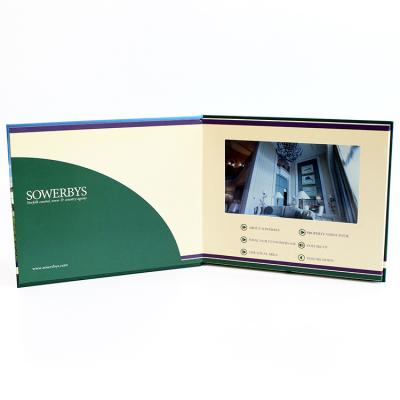 China Video in folder Free Sample Limited Automatic opening veremonies lcd video brochure card with multimedia effect for sale