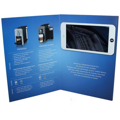 China Free Sample Limited 4.3 inch 1GB Skilful CMYK printing video invitation card video brochure with 1000mah LI-battery for sale