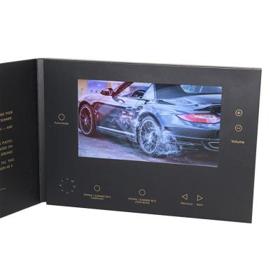 China VIF Free Sample Limited promotional  lcd 7 inch HD Screen video brochure with  5 folder buttons and  Magnetic switch for sale