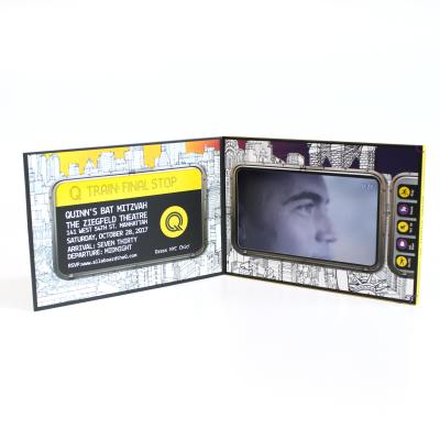 China LCD Card Video Brochure Video Plus Print In Book Rechargeable 300-2000mA Battery for sale