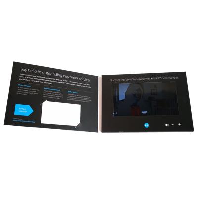 China Events Video Invitation Card LCD Digital Brochure Plus Printing 128MB-8GB Memory for sale
