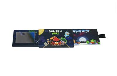 China Video In Folder Slide Lcd Business Cards , 2.4 Inch Lcd Video Brochure Card 128M Memory for sale