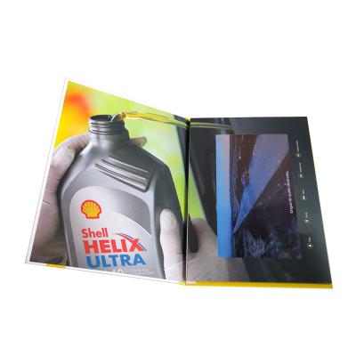 China A5 Portrait Folder Lcd Video Greeting Card , Audio Video Business Cards IPS Screen for sale