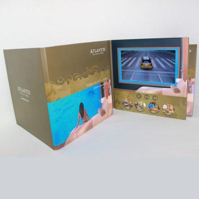 China 3D Audio LCD Touch Screen Video In Print Brochure HD Greeting Card For Business for sale