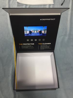 China Video Box LCD Video Brochure 7 Inch LCD Screen HD 8GB Memory Wooden Box Lighting Sensor for sale