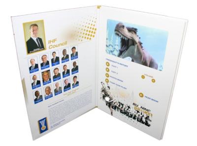 China Electronic multimedia LCD Video Brochure , automatic video booklet for business for sale