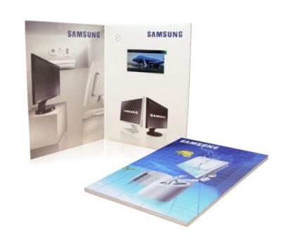 China 2G USB downlaoding video module lcd brochures for greeting cards for sale