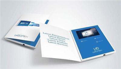 China Dancing , Singing video brochure card with HIGH Resolution LCD video for sale