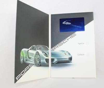 China Promotional Video In Print Brochure with LCD sound modules , rechargeable battery for sale